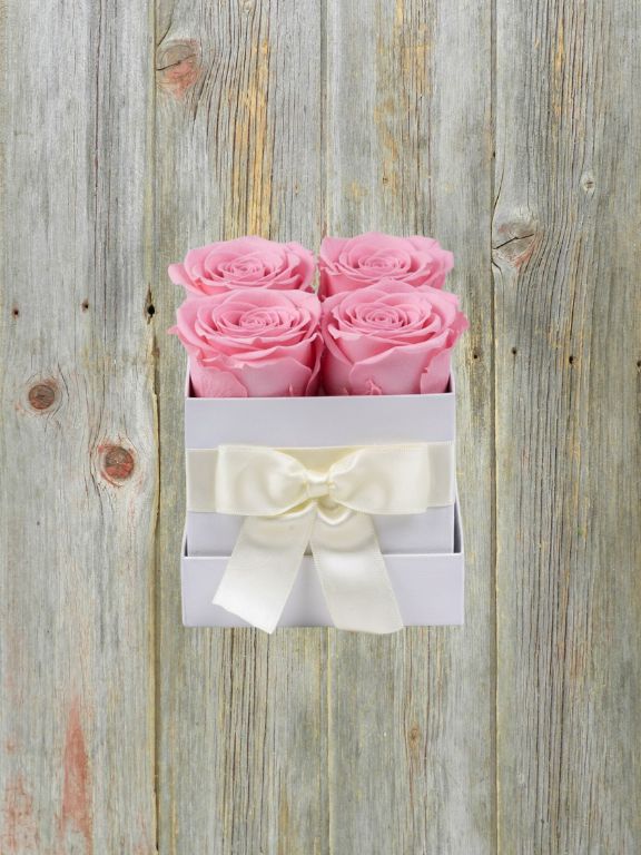 Wholesale 4 Preserved Pink Rose Blooms In A Box Delivered Online ...